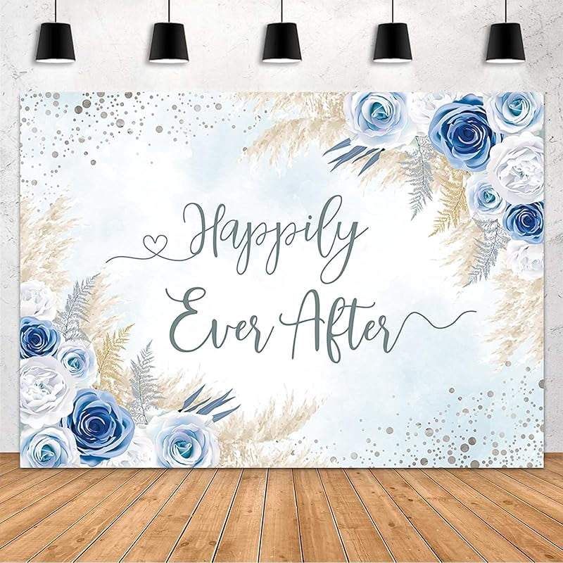 Happily Ever After Romantic Backdrop Bridal Shower Wedding Party ...