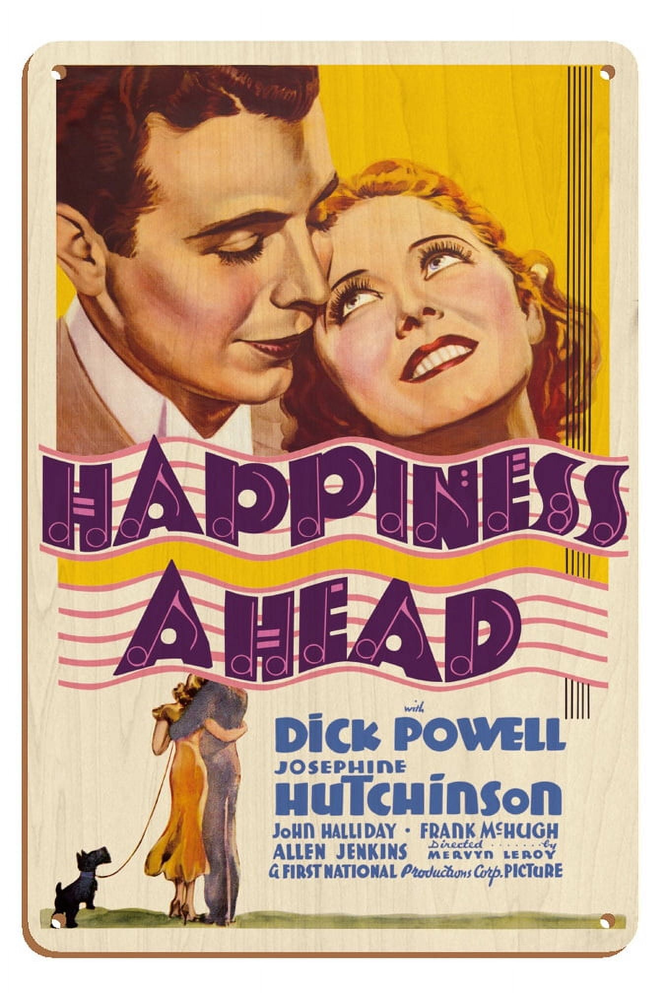 Happiness Ahead - Starring Dick Powell & Josephine Hutchinson - Vintage Film Movie Poster c.1934 ...