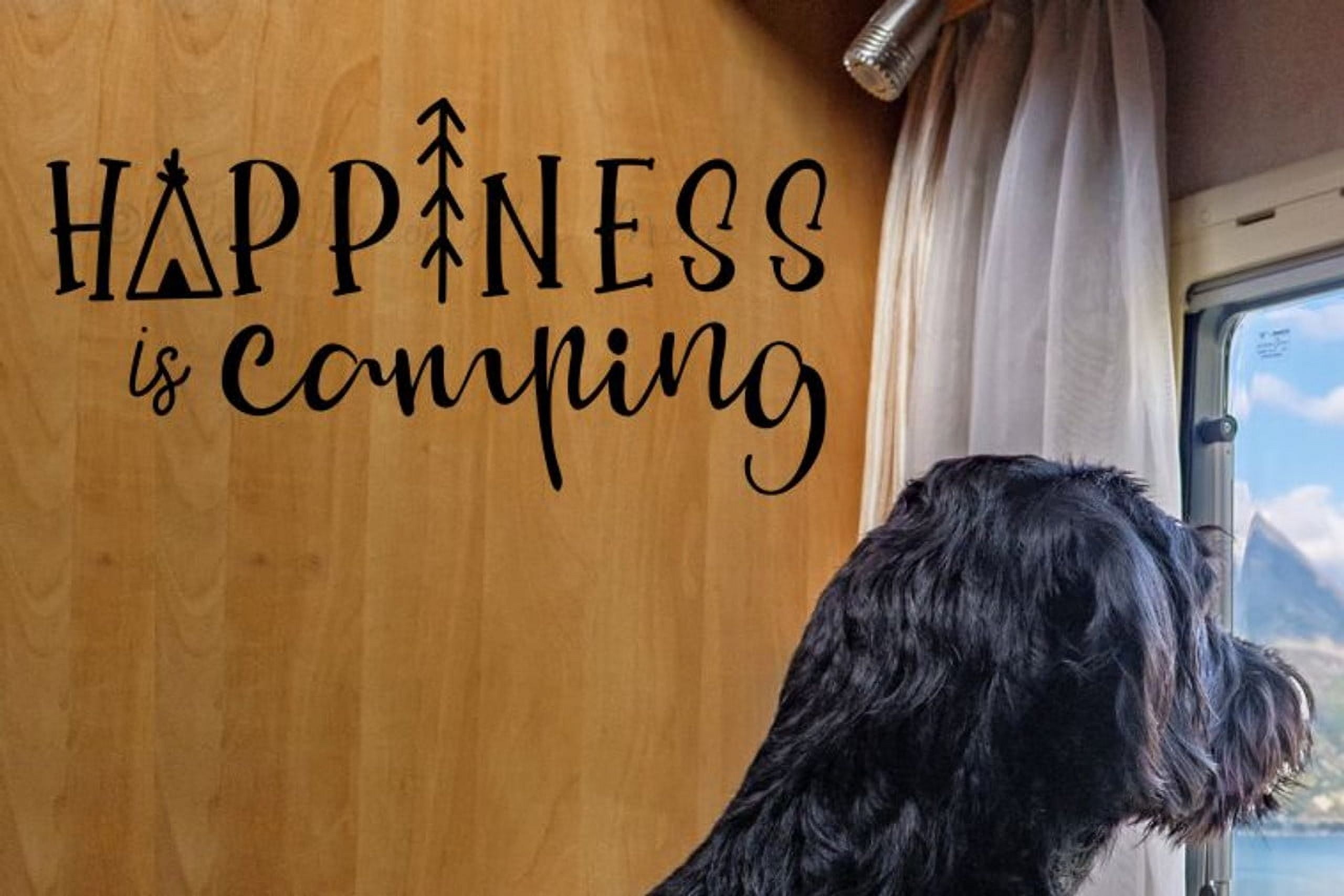 Happiness is Camping RV Decals - Vinyl Camper Decals - Vintage RV Art ...