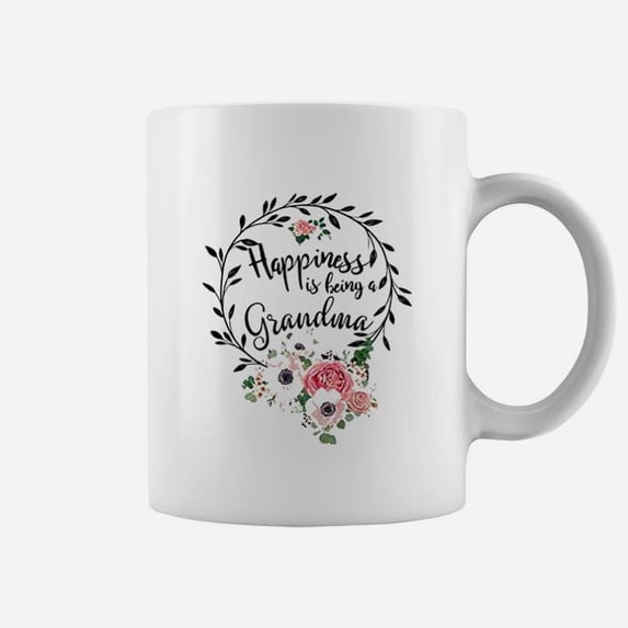 Happiness Is Being A Grandma Floral Grandma Coffee Mug - Walmart.com