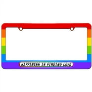 Rainbow LGBTQ Gay Pride Pattern License Plate Frame - Walmart.com
