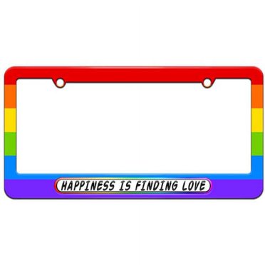 Rainbow LGBTQ Gay Pride Pattern License Plate Frame - Walmart.com