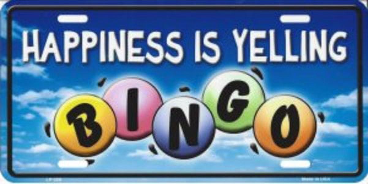 Happiness Is Yelling Bingo Metal License Plate - Walmart.com