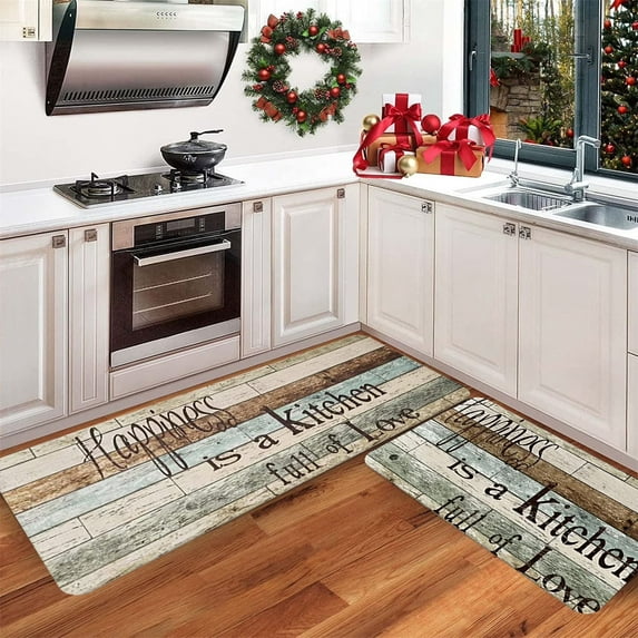 Happiness Is A Kitchen Full Of Love 2 - Piece Kitchen Rugs, Absorbent ...
