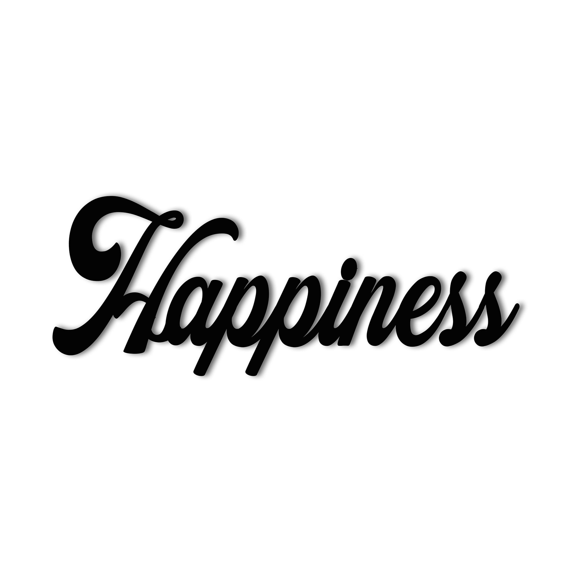 Happiness - Metal Word Wall Sign Happy Wall Art Home Decor Decorative ...