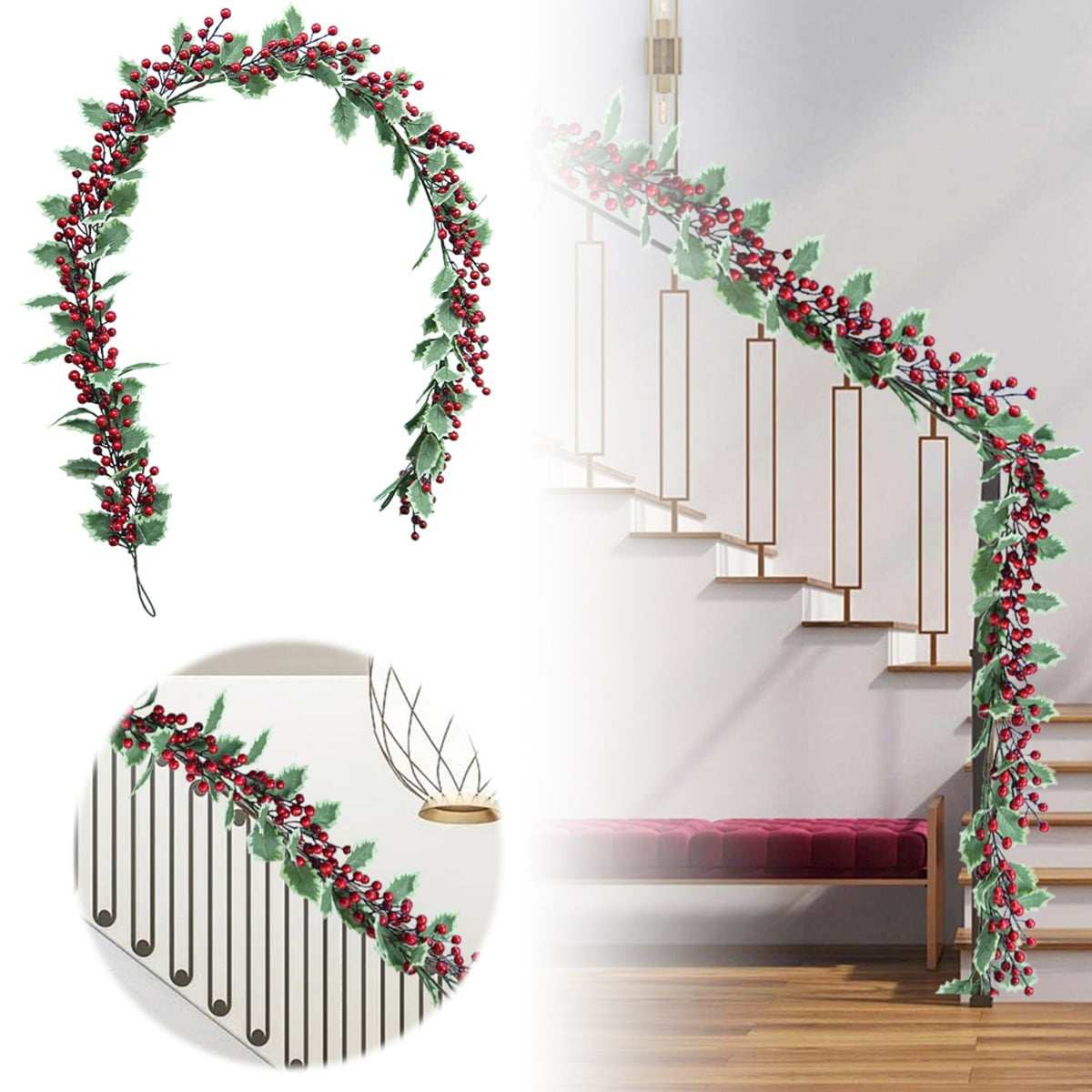 Happini Leaf Vine For Party With Red Fruits And Red Berry Vine. Peach ...