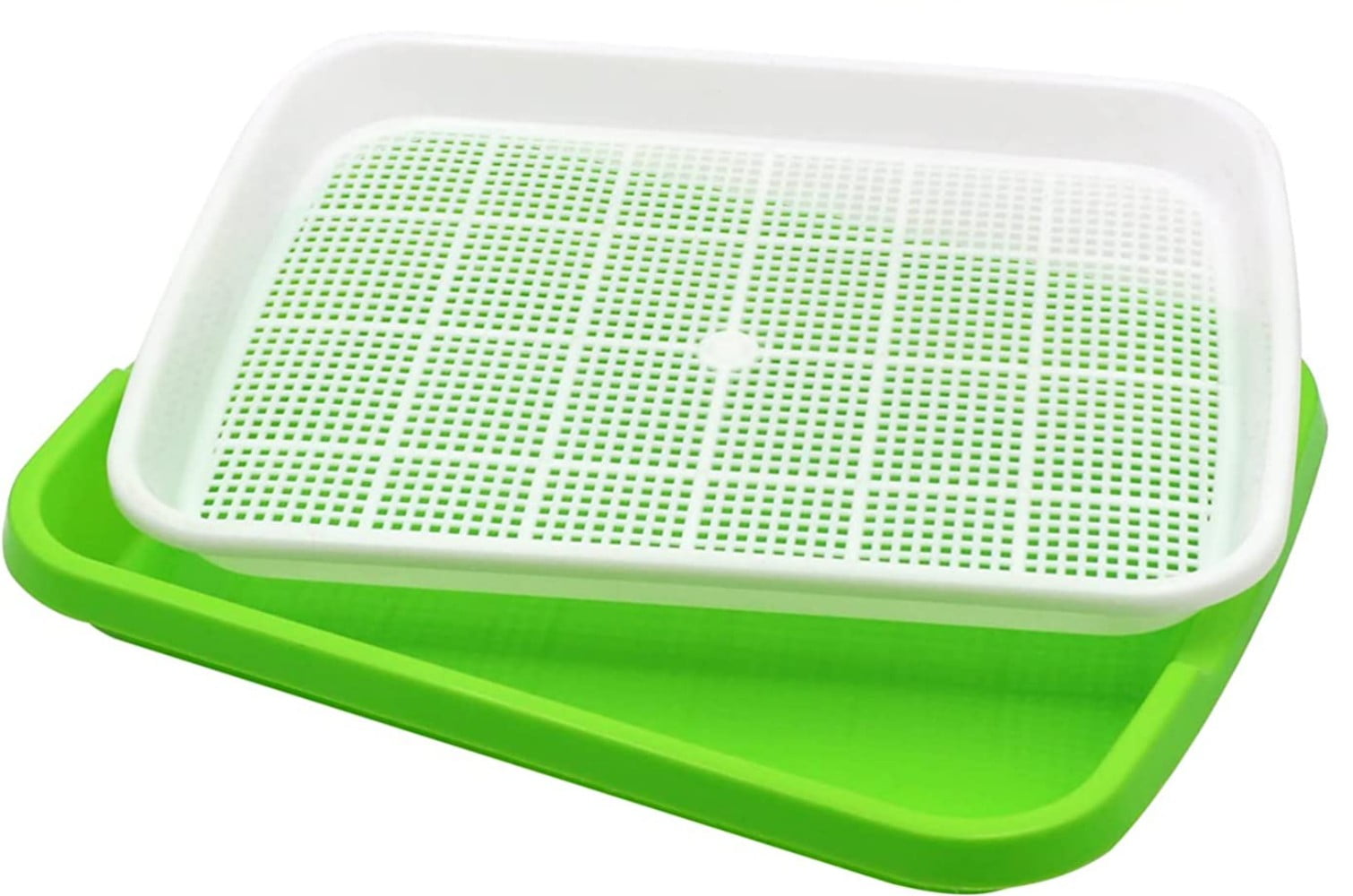 Happon 1 Pack Seed Sprouter Trays with Lids, 13 x 9.45 inch Soil Free ...