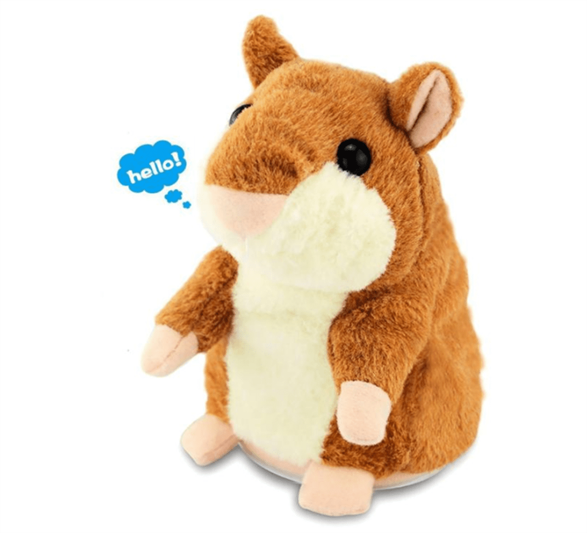 Happon 1 Pc Kids Toys Talking Hamster Repeats What You Say, Brown ...