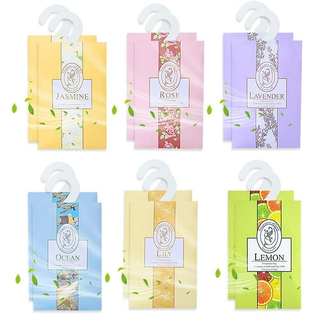 Happon 18 Pack Wardrobe Fresheners, Hanging Scented Sachets ...