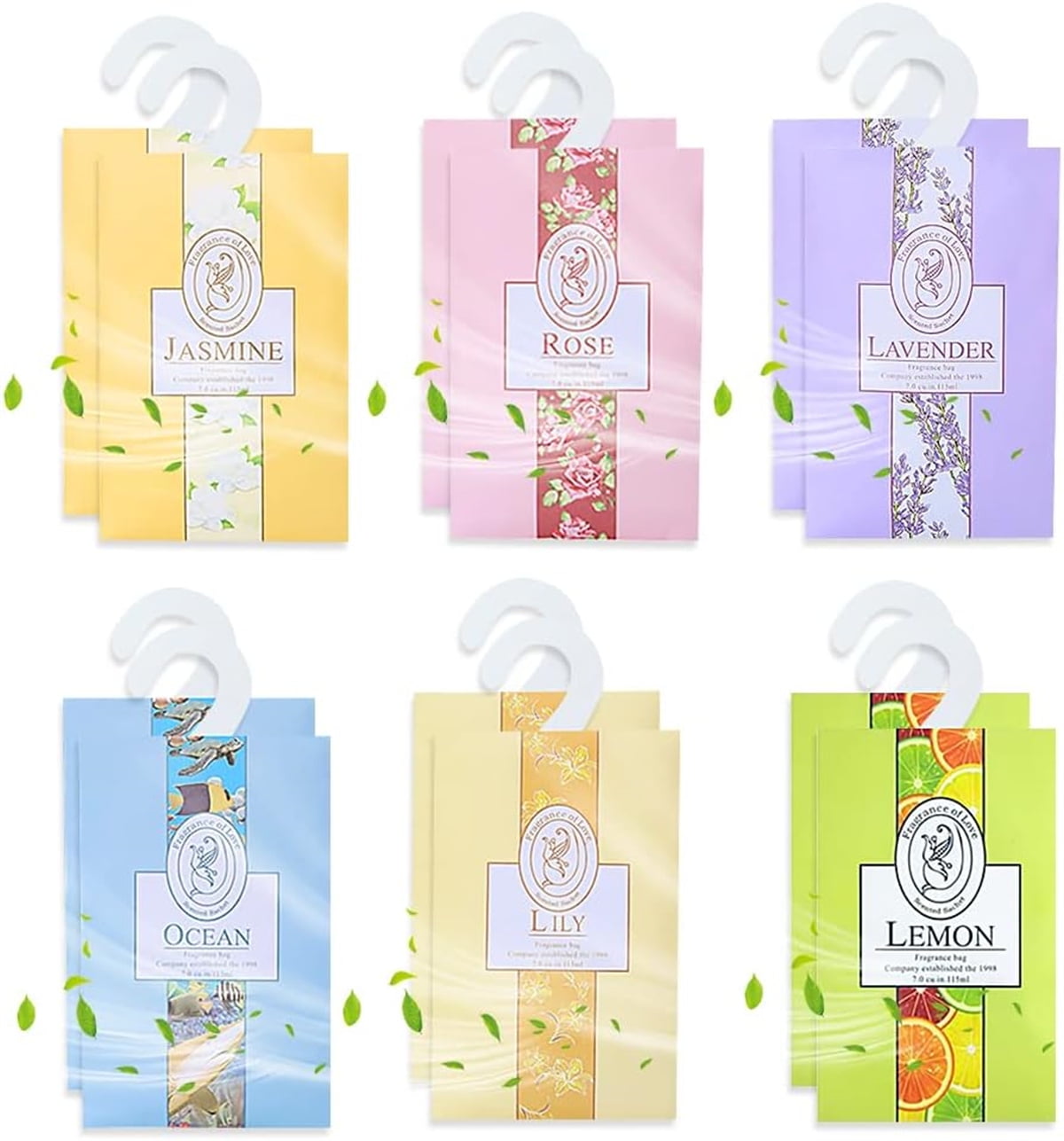 Bexikou 18 Pack Wardrobe Fresheners, Hanging Aromatherapy Sachets ...
