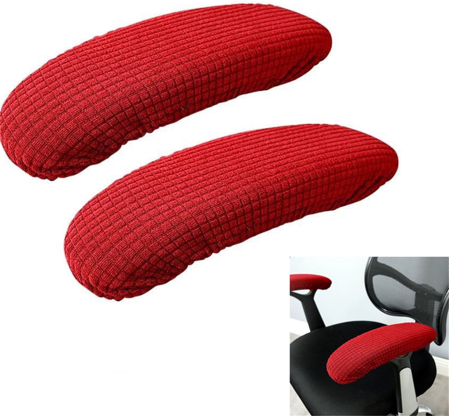 Happon 1Pair Elastic Chair Armrests Cover,Chair Arm Pad Covers Overs ...