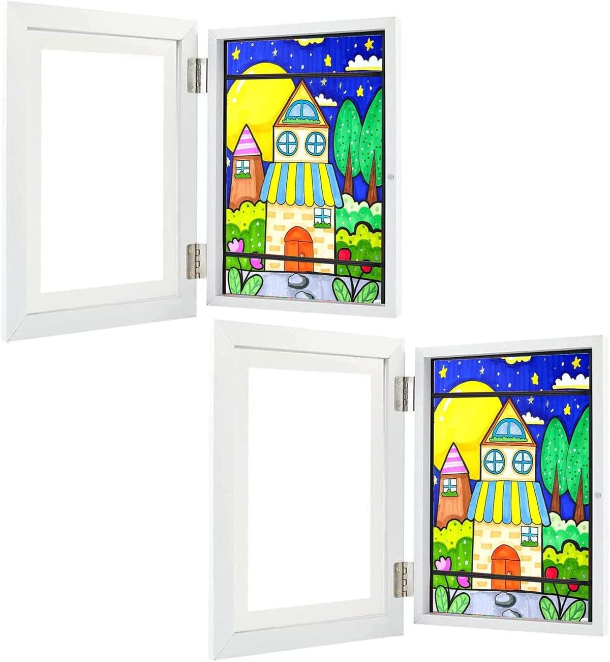 Happon 2 Pack Kids Art Frame - Drawing Craft Photo Display - Acrylic ...