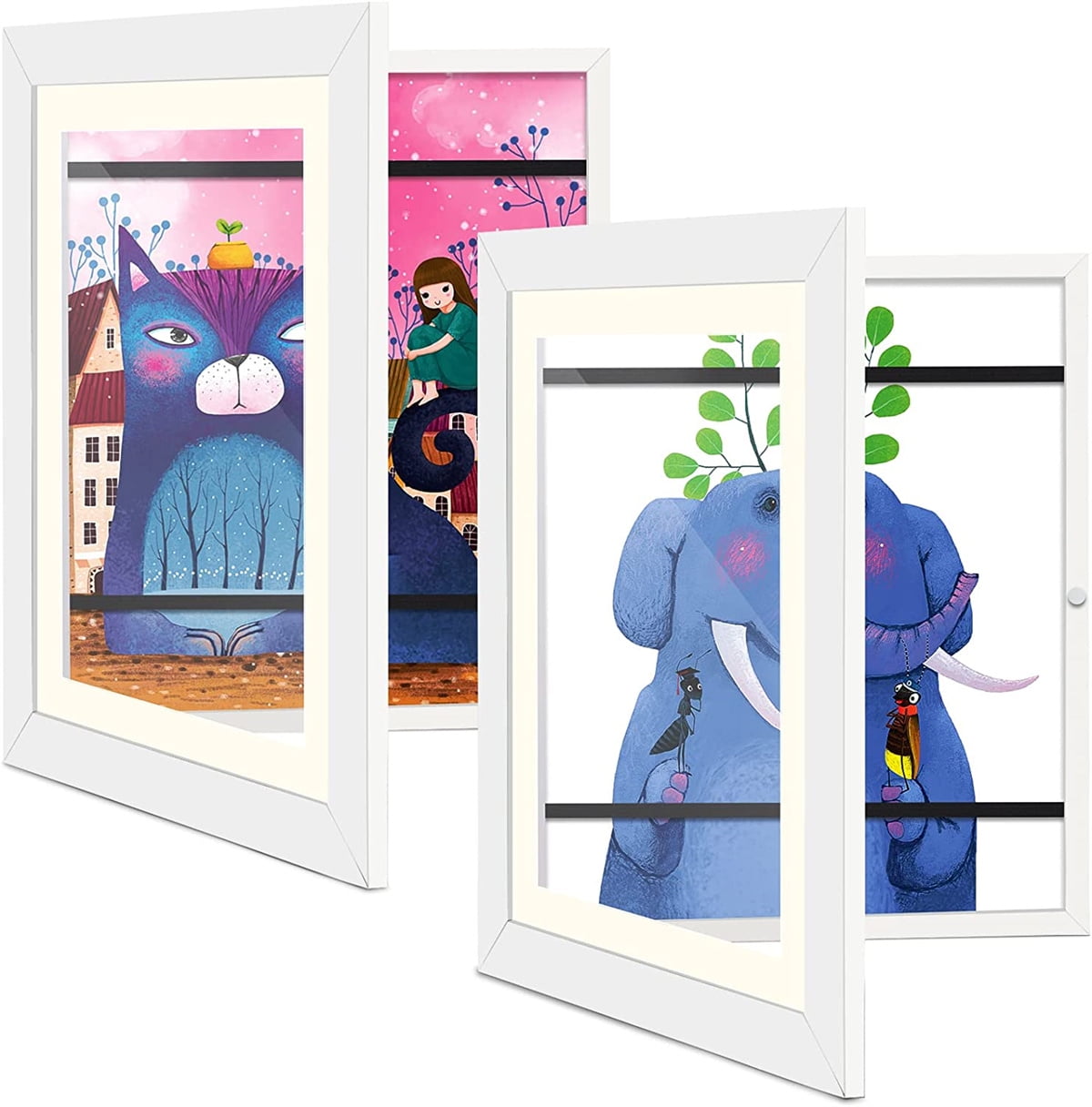 Happon 2 Pack kids Art Frames, Kid Artwork Projects Frames Changeable ...