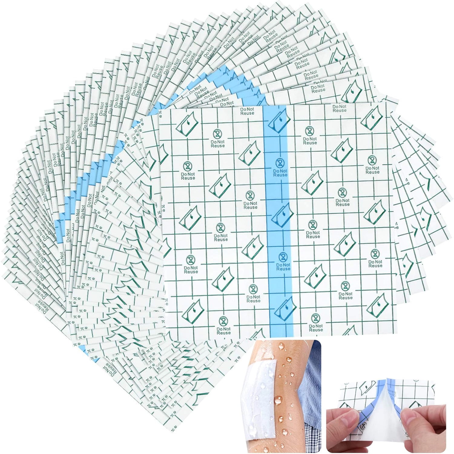 Happon 20 Pack Transparent Wounds Dressing Bandage Shields, Waterproof ...