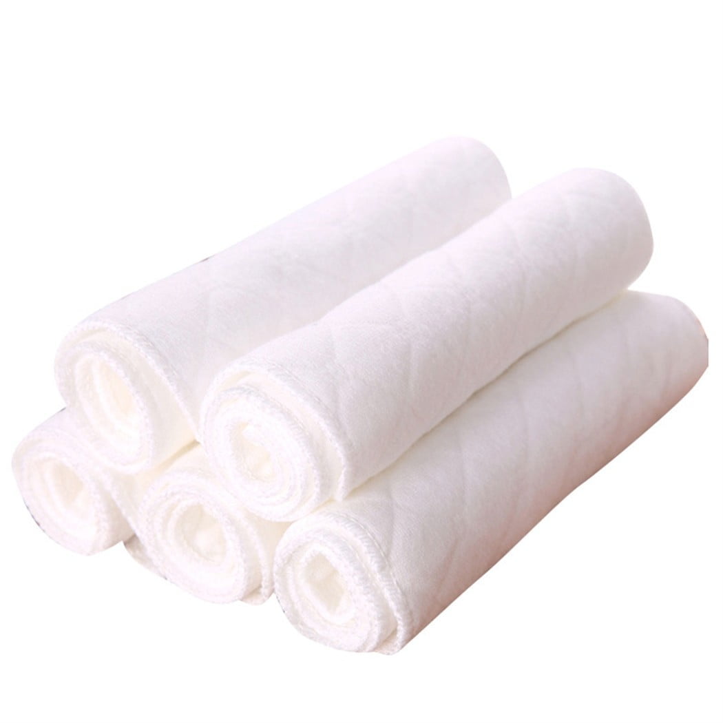 Happon 20 Pcs 3-Layers Cotton Diaper Reusable Solid Casual Infant Baby ...