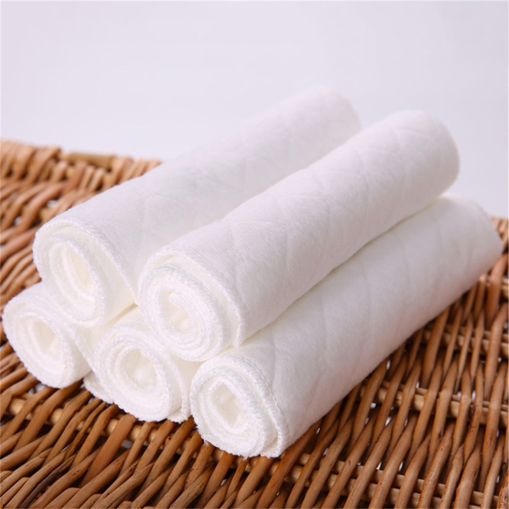 Happon 20 Pcs Reusable Nappy Liners, Washable 3 Layers Soft Cotton ...