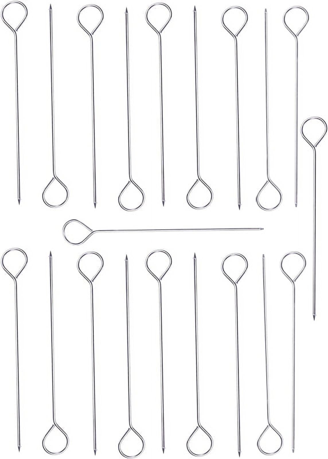 Happon 20 pcs 12 inches Stainless Steel Skewers for Trussing Turkey ...