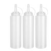 3 Pack Condiment Squeeze Bottles - 8 OZ Durable Plastic Squeeze Squirt ...