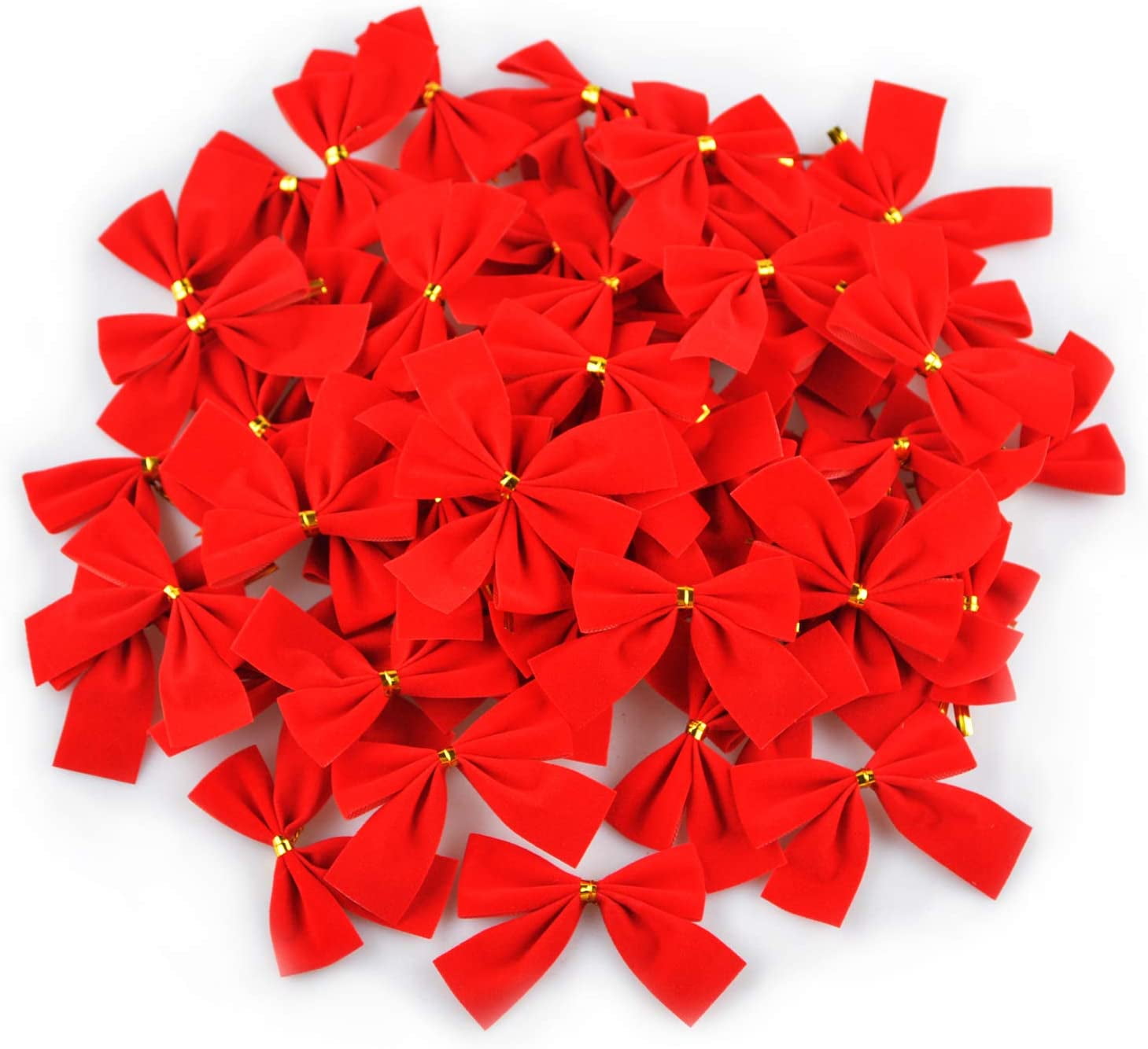 Happon 36 Pieces Christmas Mini Bow Tie Xmas Red Bow Holiday Craft Tiny ...