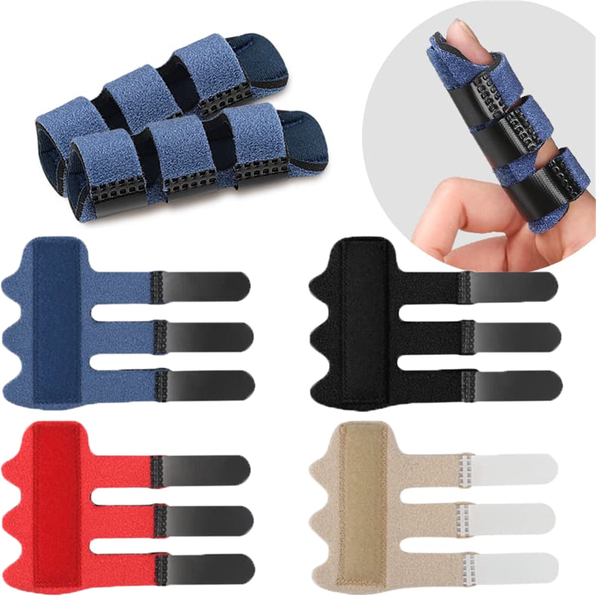 Happon 4Pcs Finger Splints,Finger Straightening Brace for for Broken ...