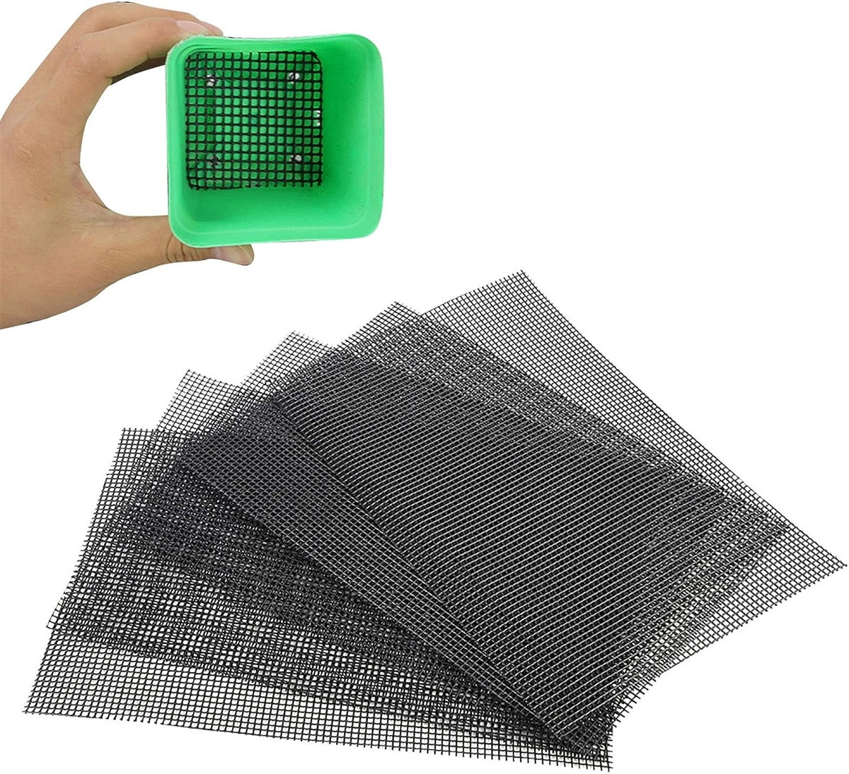 Happon 5 Pack 11.8in Pot Hole Mesh Pad, Plastic Planter Flower Pots ...