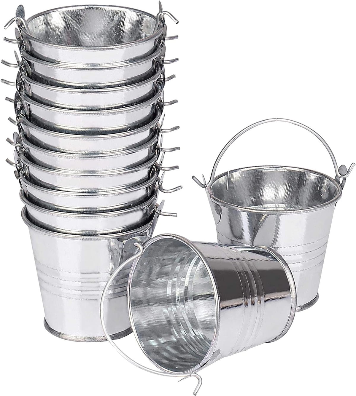Happon 6 Pack Mini Metal Buckets for Party Favor, 2 inch Tiny Pail ...