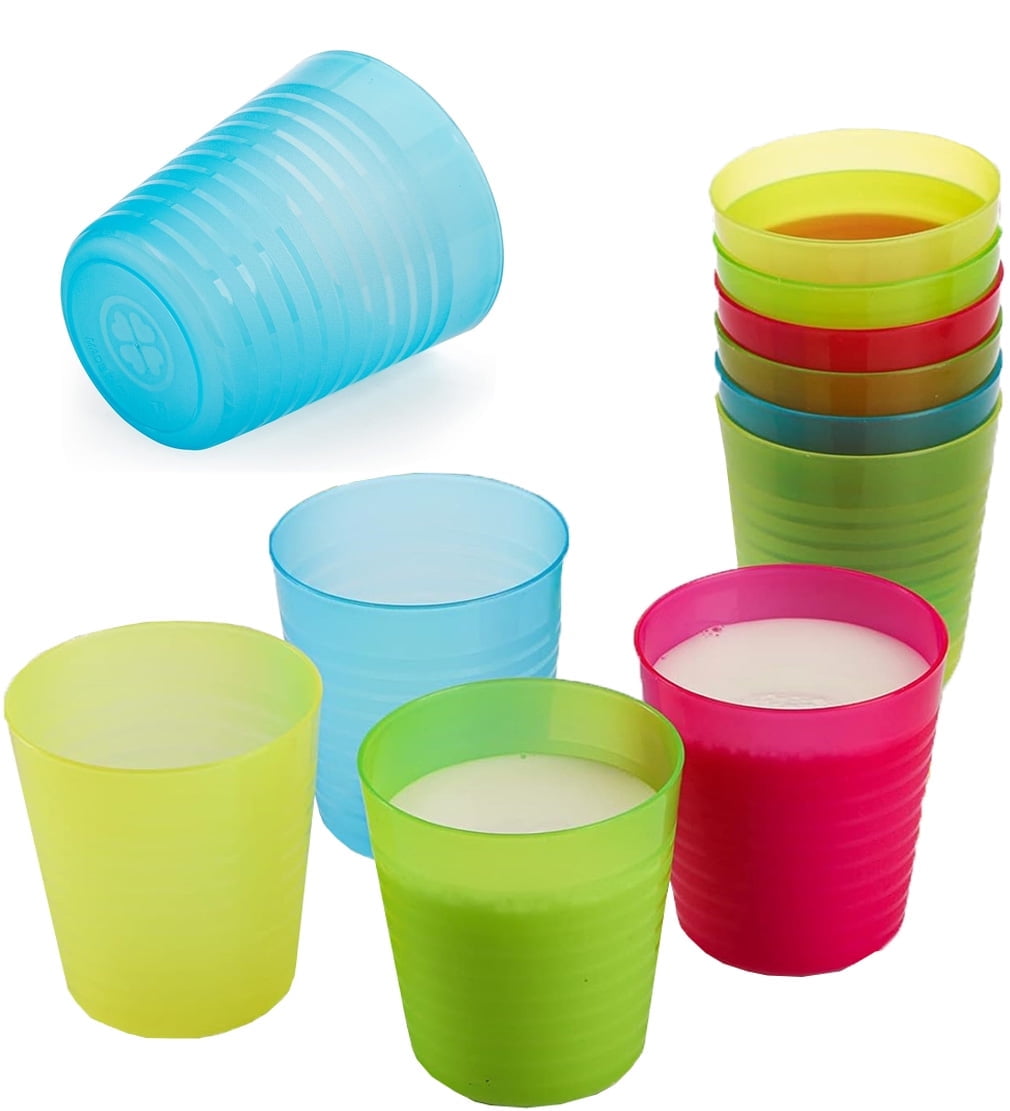 Bexikou 8 Oz Plastic Drinking Cups, Set of 24, Reusable Unbreakable ...