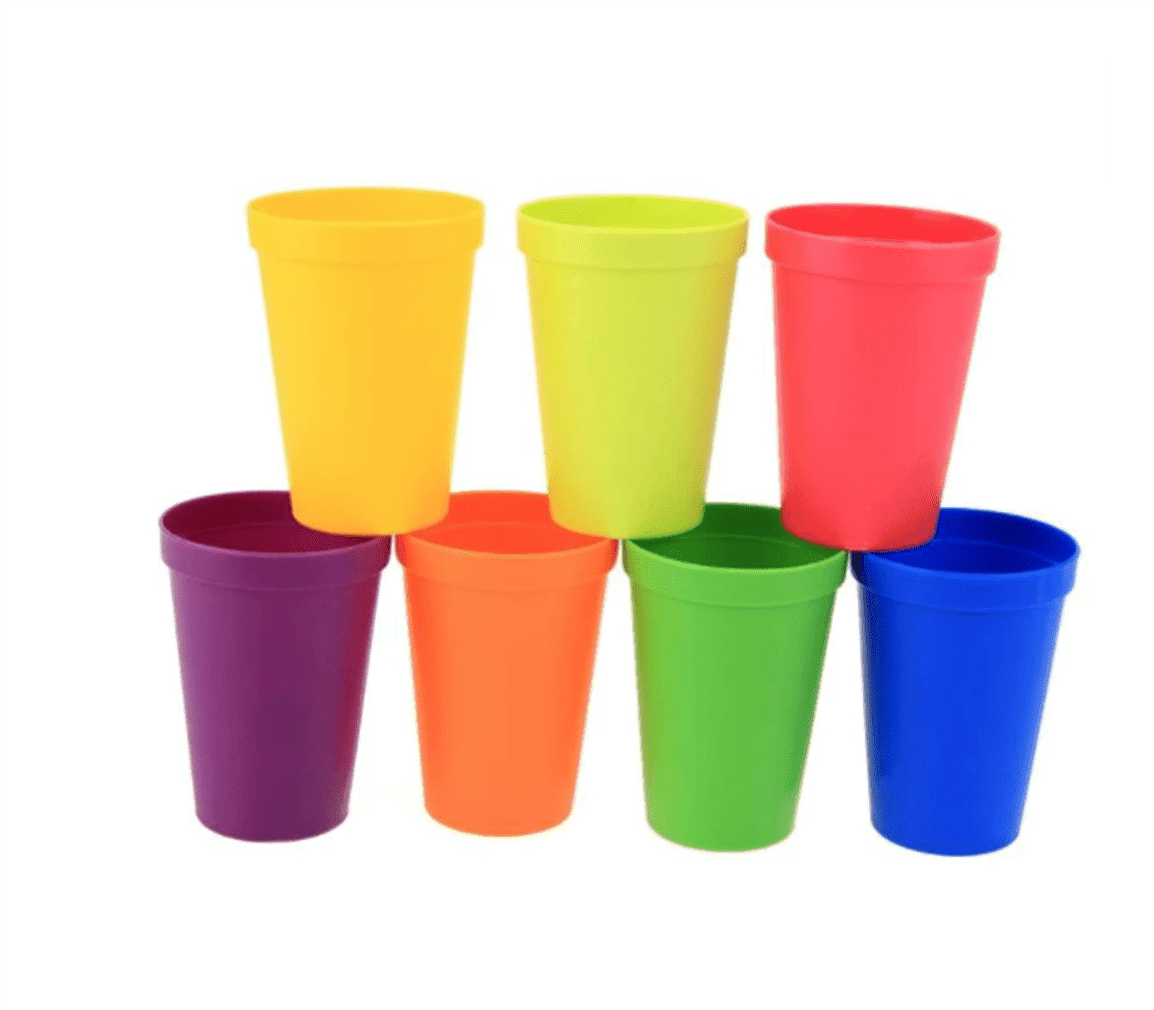 Happon 8 Pack 7oz Plastic Kids Cups, Unbreakable Juice Tumblers ...