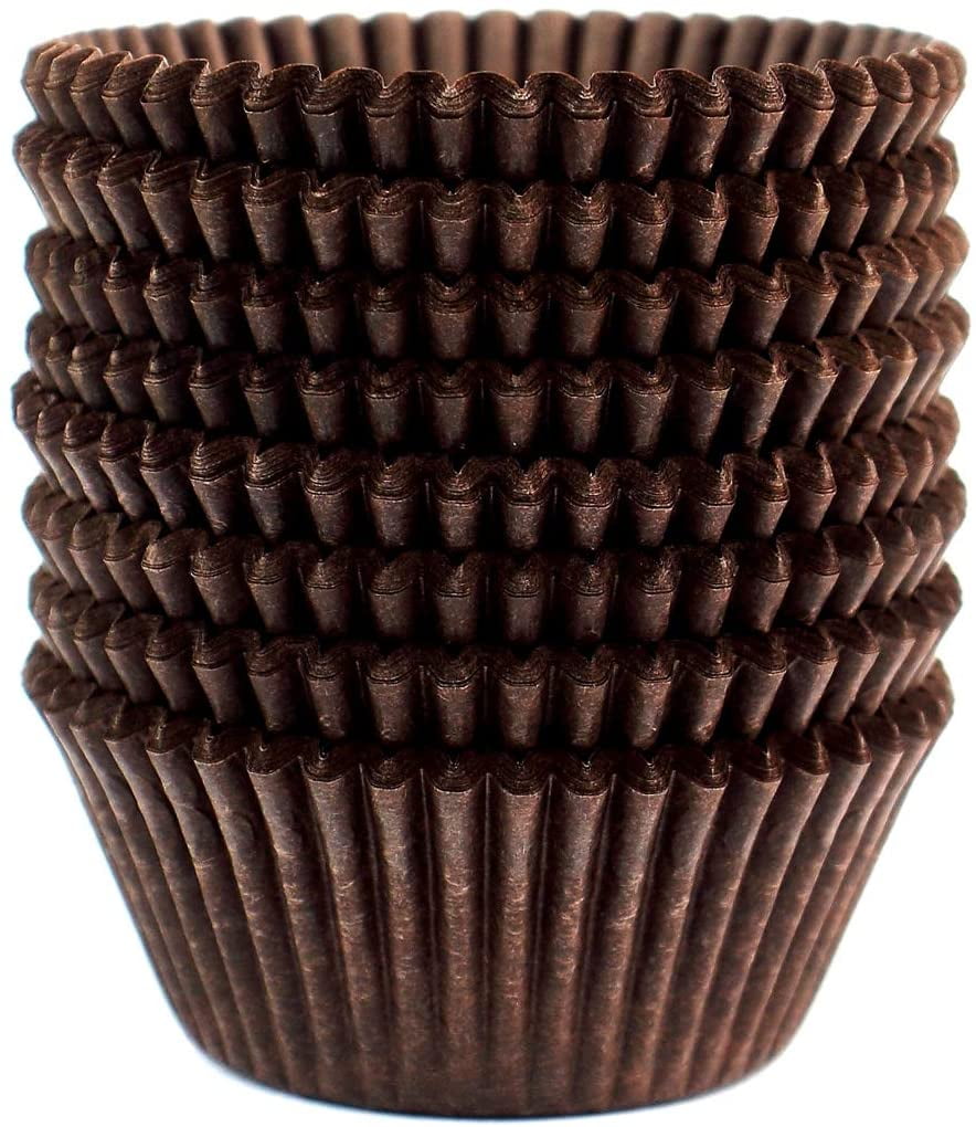 Happon Brown Cupcake Liners Standard Size Cupcake Paper Baking Cup ...