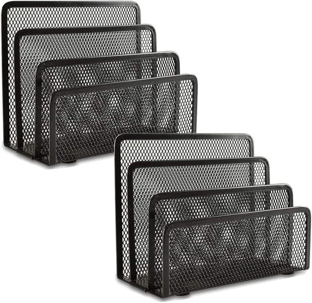 Happon Desk Mail Organizer, File Holder Letter Sorter with 3 Vertical ...