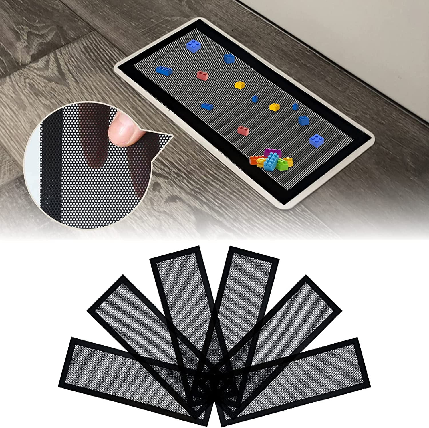 Happon Floor Register Vent Cover - 4"x10" Magnetic Air Vent Screen Mesh ...