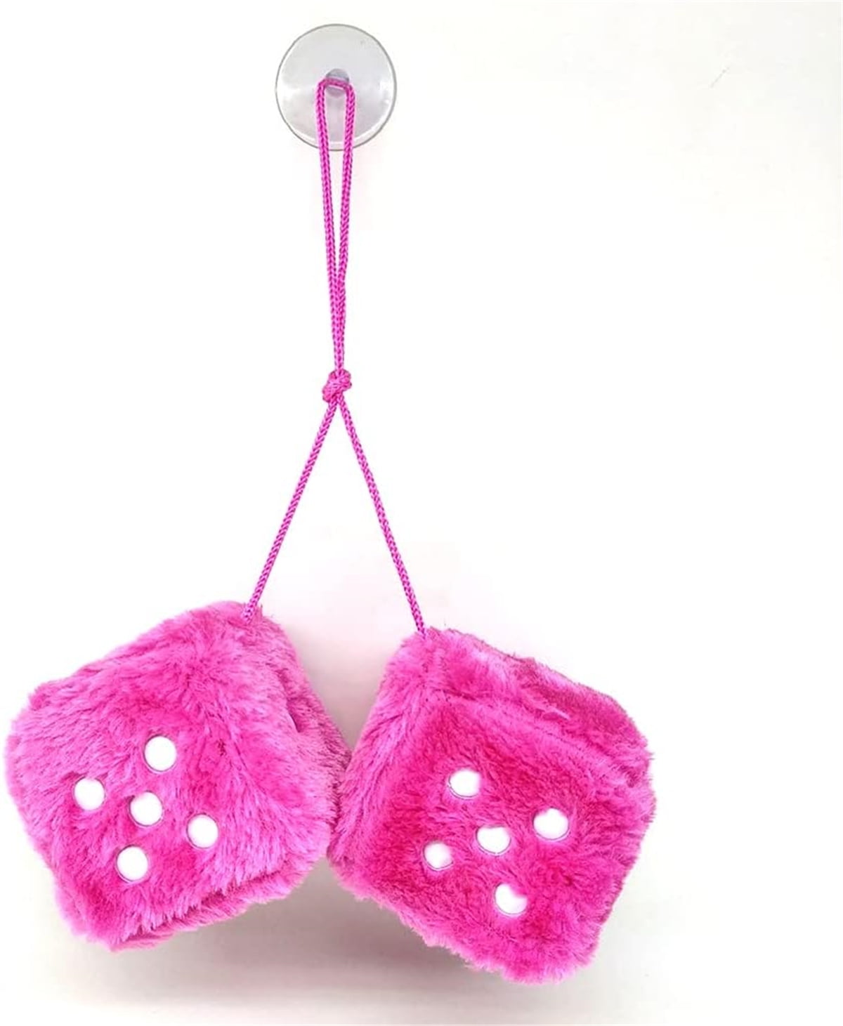 Happon Fuzzy Plush Dice for Car Mirror,Square Mirror Hanging,1 Pair of ...