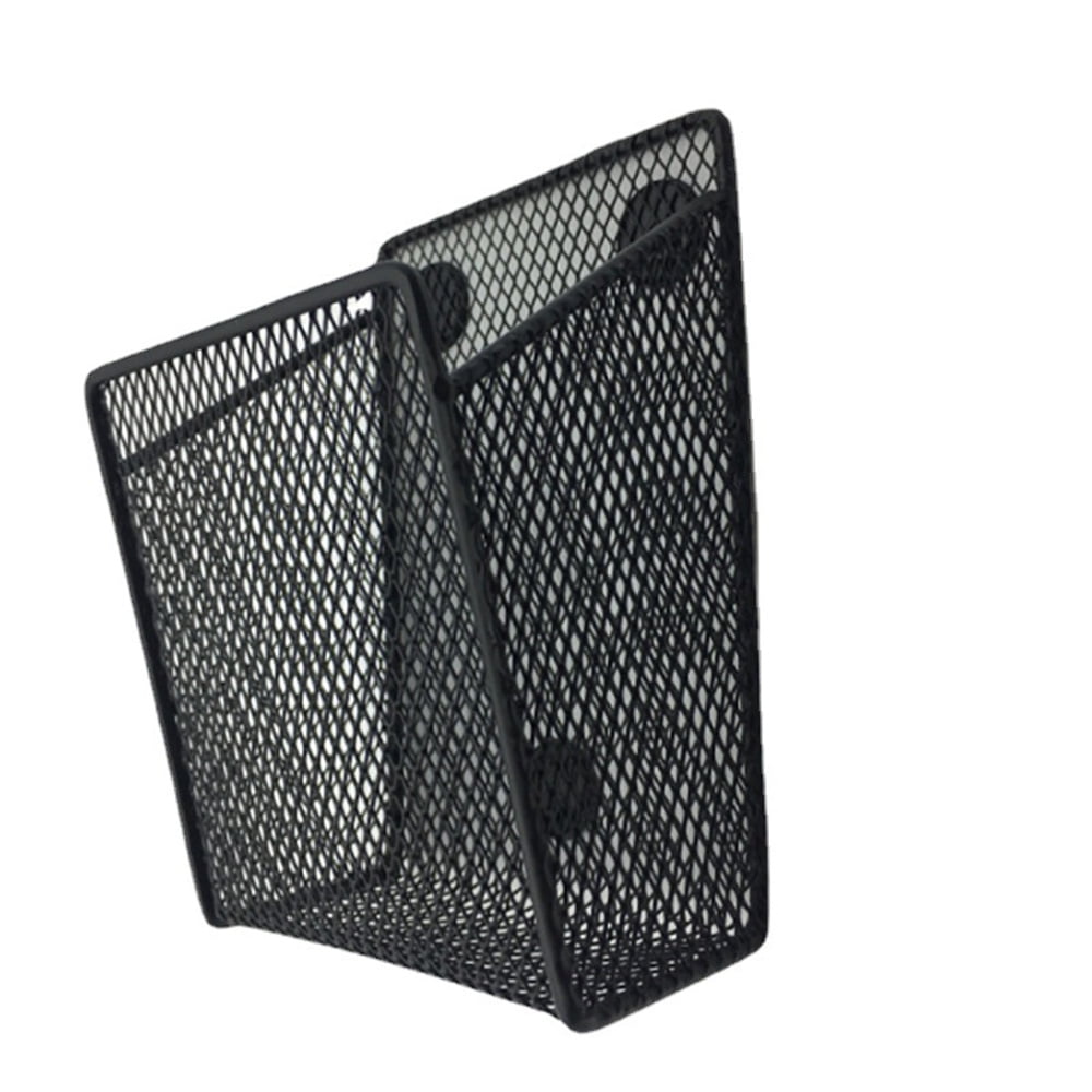 Happon Magnetic Pencil Holder, Mesh Stainless Steel Pen Basket, Black ...