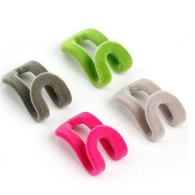 Happon Mini Cascading Flocking Clothing Hangers Hooks for Closet Holder ...