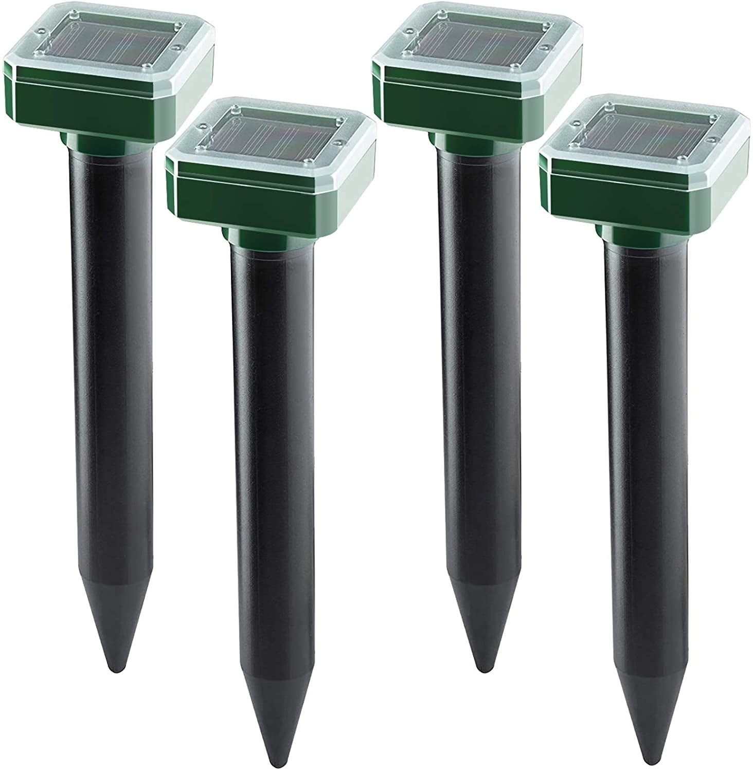 Happon Set of 4 Solar Mole Repeller Ultrasonic Outdoor - Pest Control ...