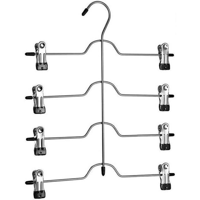 Happon Skirt Hangers 4 -Tier Pants Hanger Space Saving Hangers Closet ...
