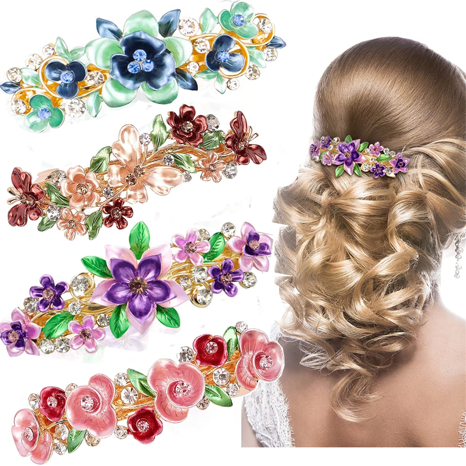 Happon Womens Hair Bands, French Barrettes Hair Clasps, Vintage ...
