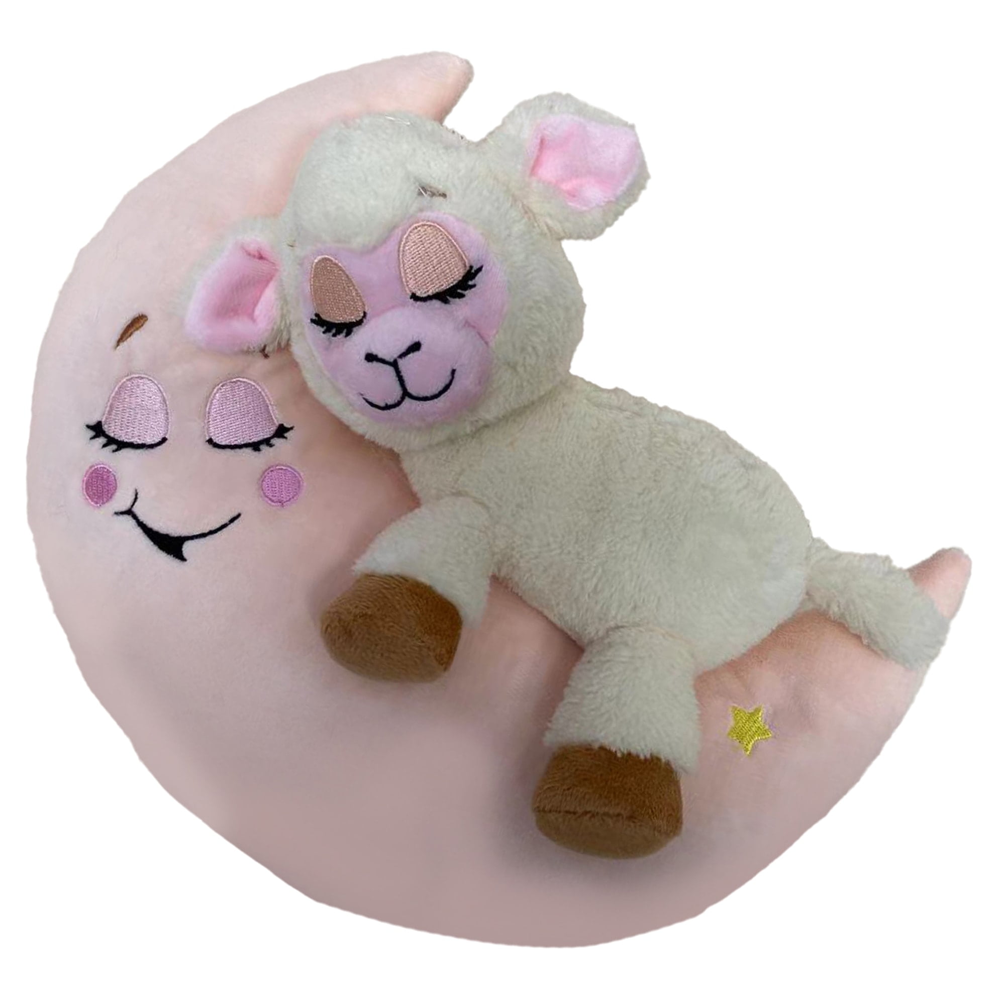 Happpy Nappers: Lullabrites Moon Pet - Lamb - Cream & Pink -Light ...