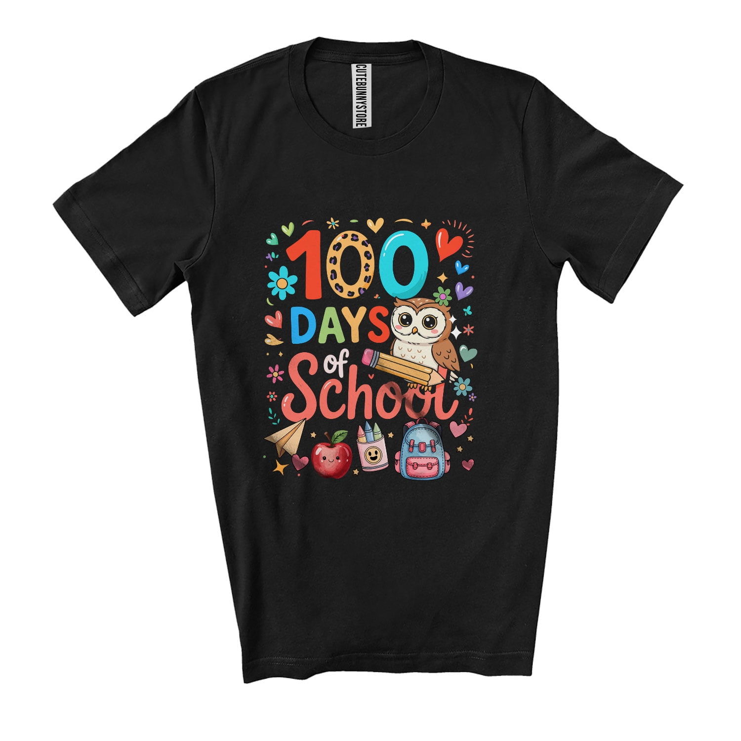 Happy 100 Days Of School; Colorful Owl Lover 100th Day Teacher Students ...