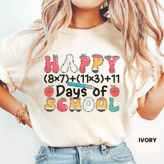 Happy 100 Days Of School Shirt, Funny Math Teacher Tee, Gift For ...
