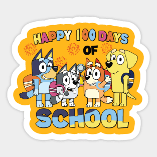Happy 100 Days Of School Bluey Sticker Bluey Stickers For Kids, Bluey ...