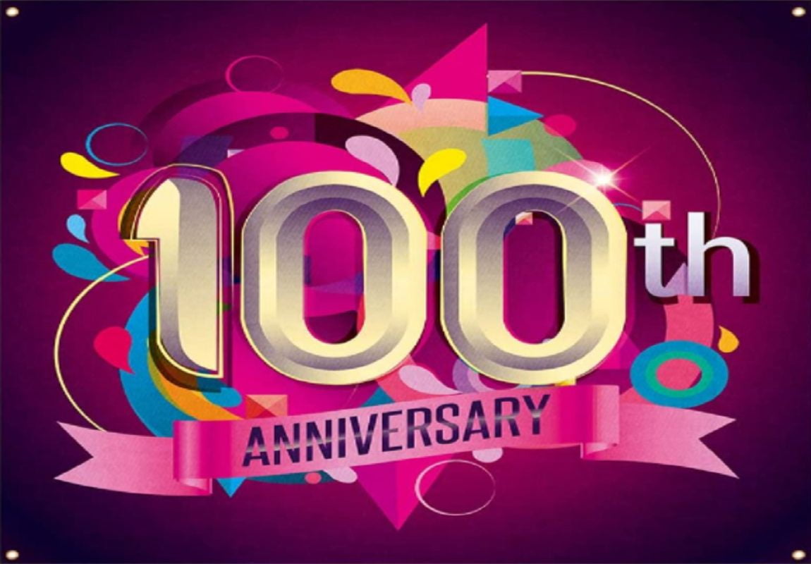 Happy 100th Birthday Background Custom Backdrop Golden Photo Man ...