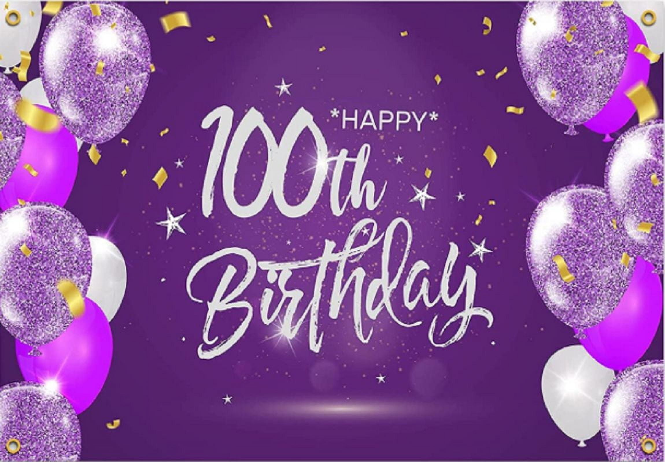 Happy 100th Birthday Background Photo Adult Custom Backdrop Boy ...