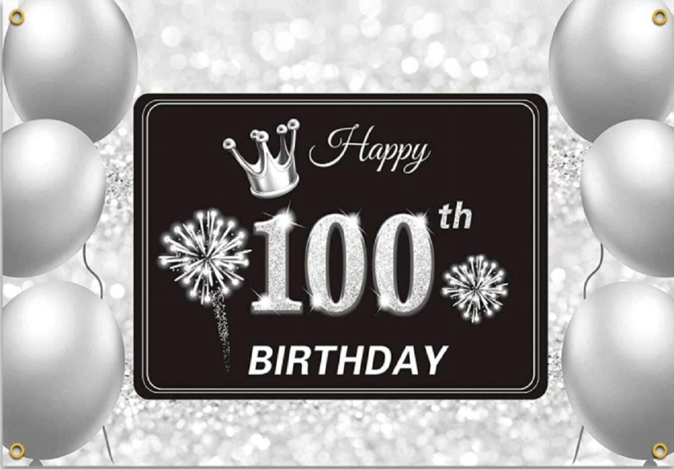 Happy 100th Birthday Background Photo Adult Custom Backdrop Boy ...