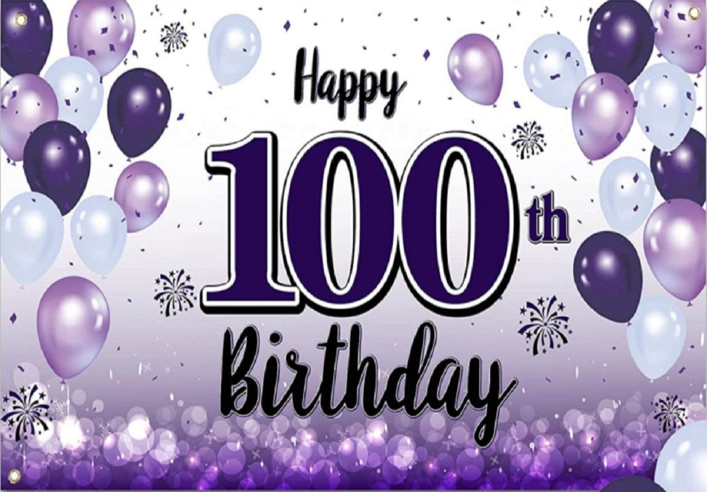 Happy 100th Birthday Background Photo Adult Custom Backdrop Boy ...