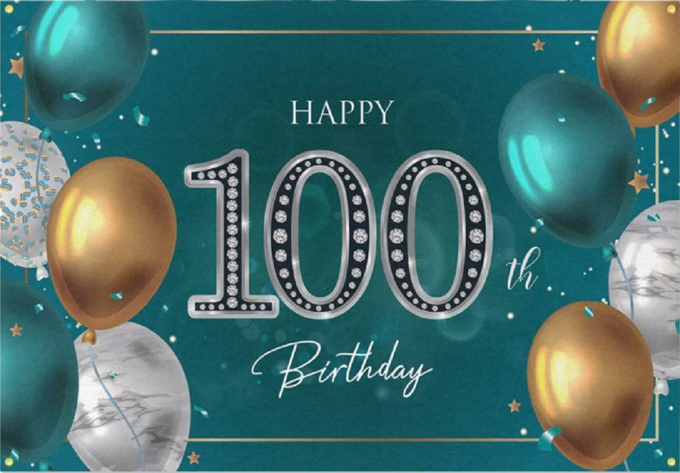 Happy 100th Birthday Custom Backdrop Golden Background Photography ...