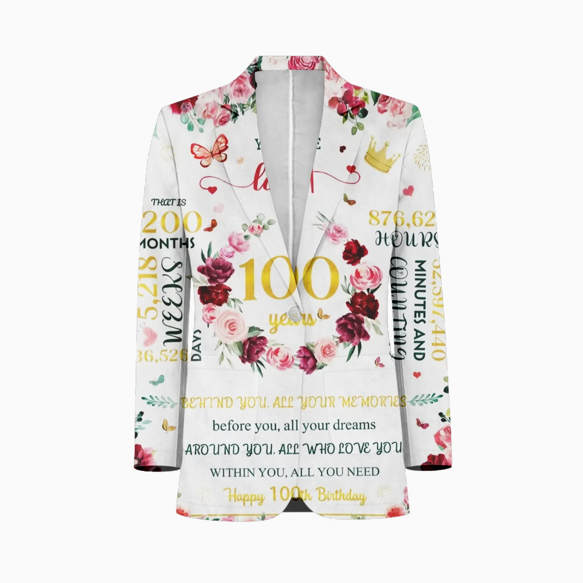 Happy 100th Birthday Customized Men's Suits full man Shawl Collar ...