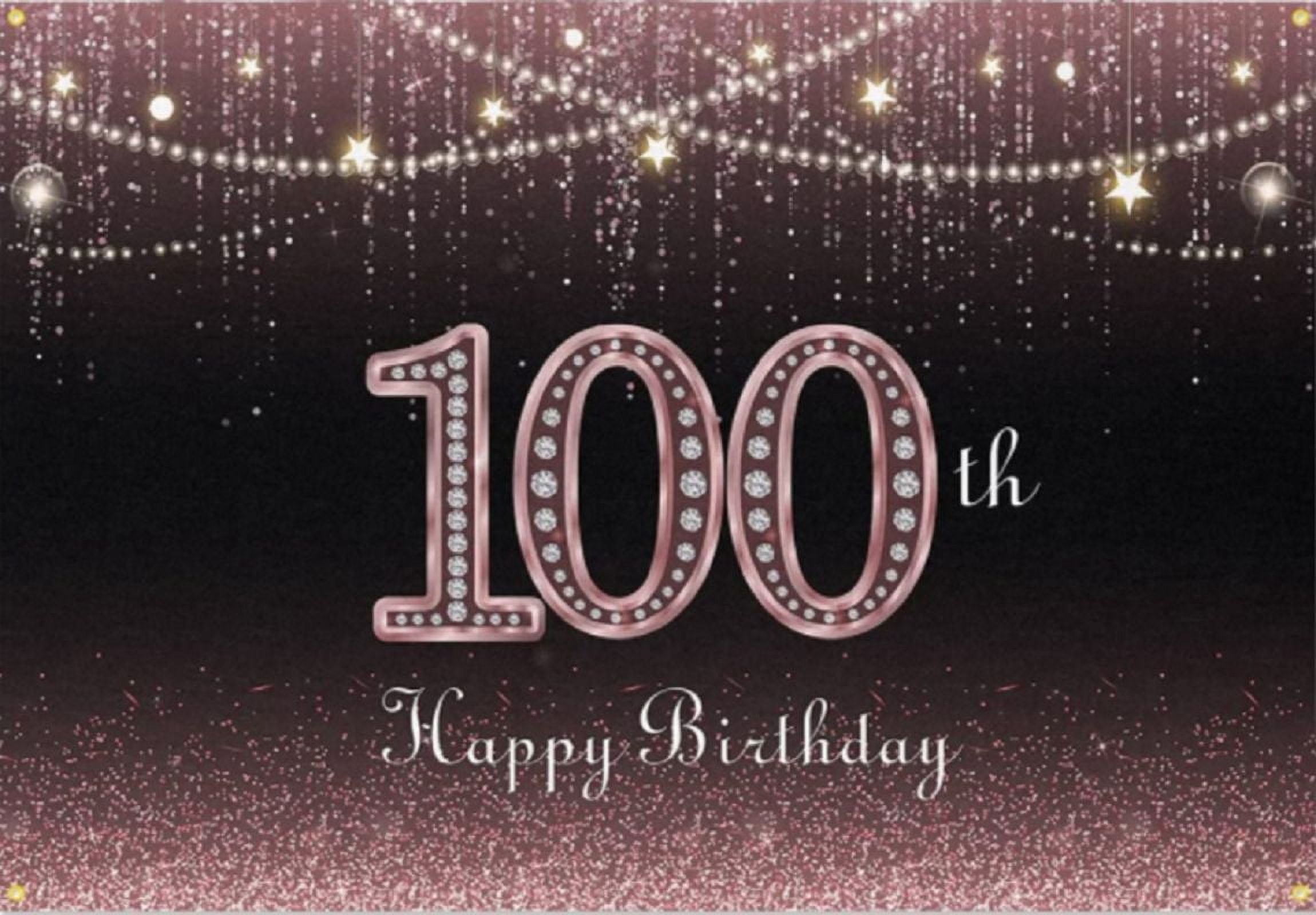 Happy 100th Birthday Photography Backdrop Banner 100 Birthday Party ...