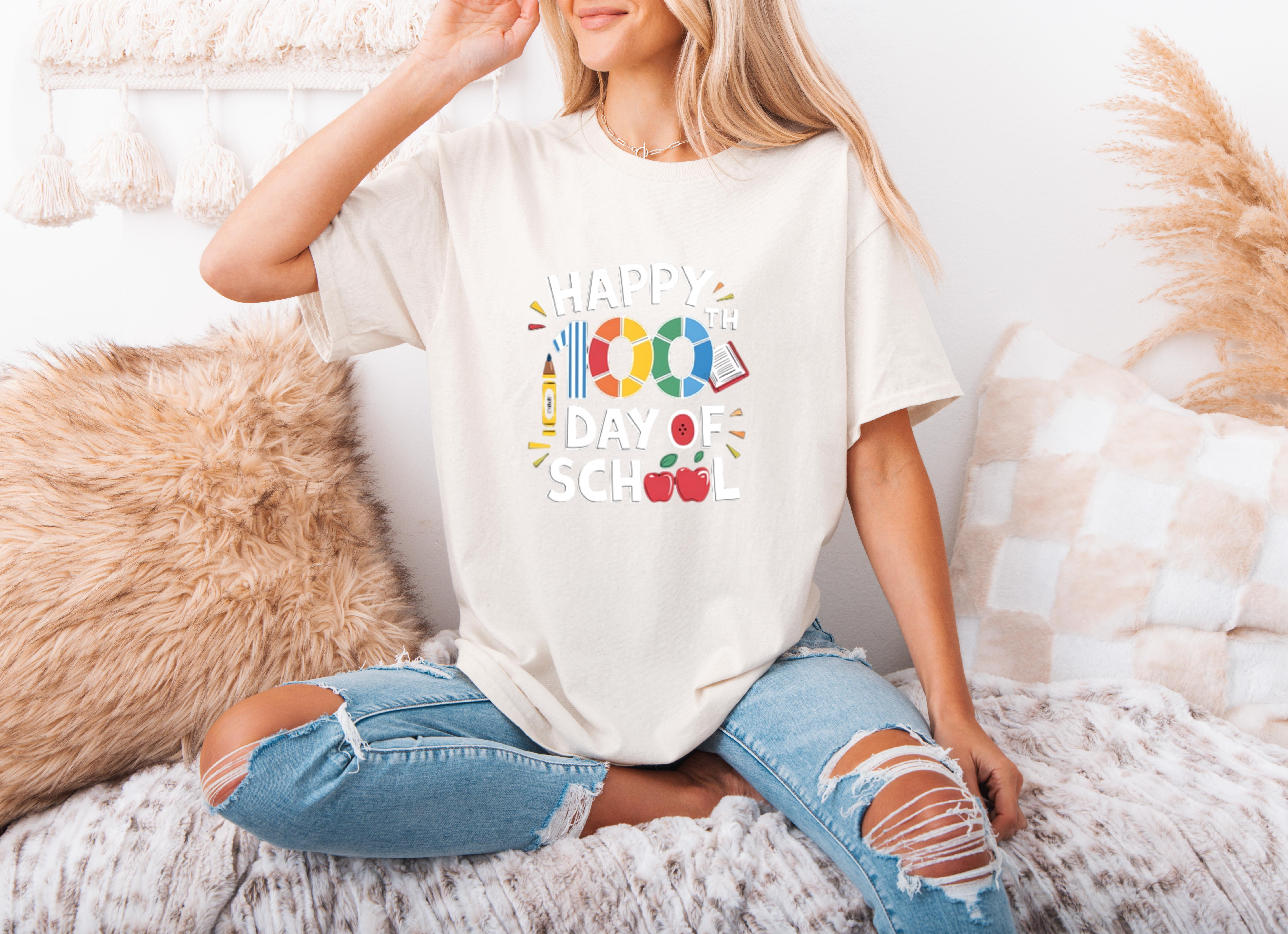 Happy 100th Day Of School For Teacher Or Child Milestone Celebration ...