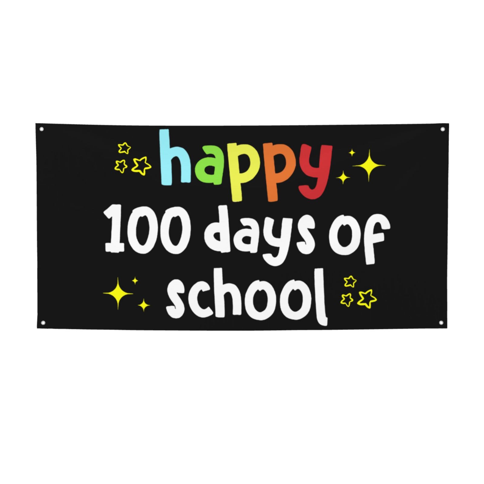 Happy 100th Day Of School Teachers Students Banner Backdrop Porch Sign ...
